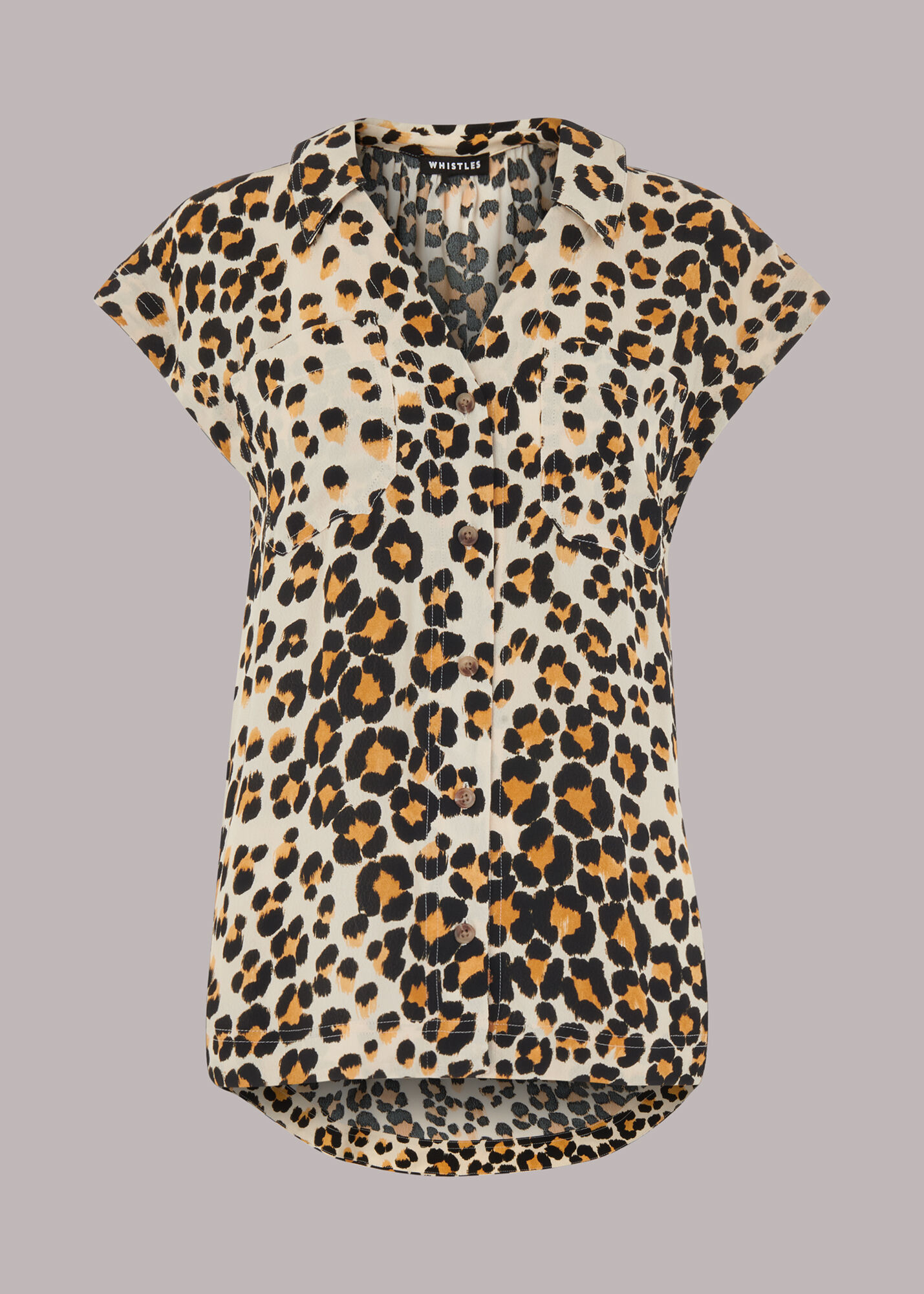 Painted Leopard Print Shirt | WHISTLES | Whistles UK