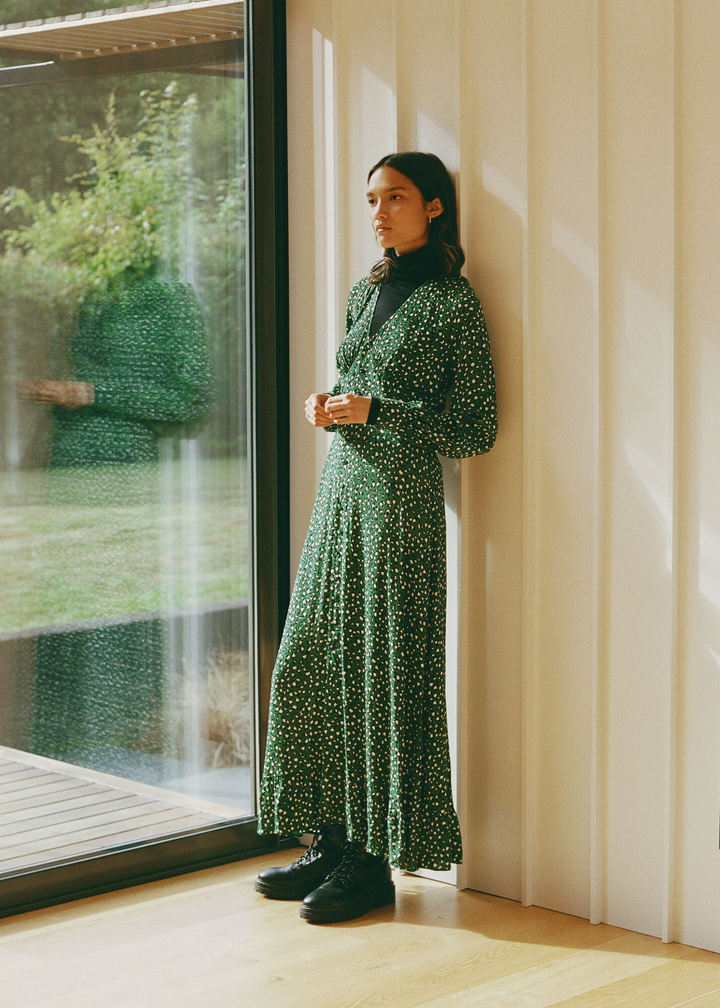 Multicolour Wild Leopard Print Midi Dress | WHISTLES | Whistles US