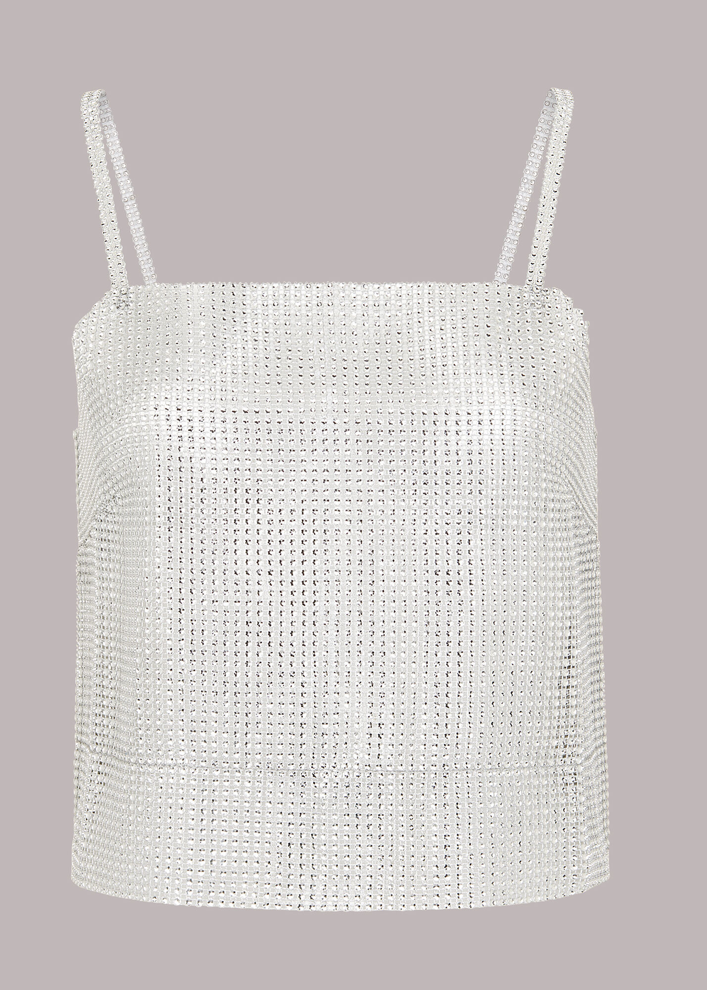 Silver Diamante Cami Top | WHISTLES | Whistles UK
