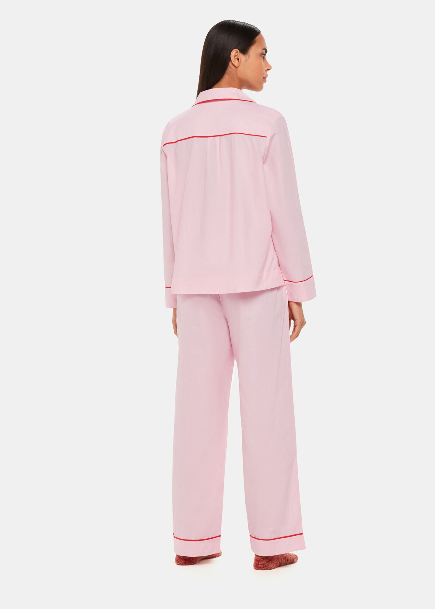 Pink/Multi Contrast Piping Pyjamas | WHISTLES
