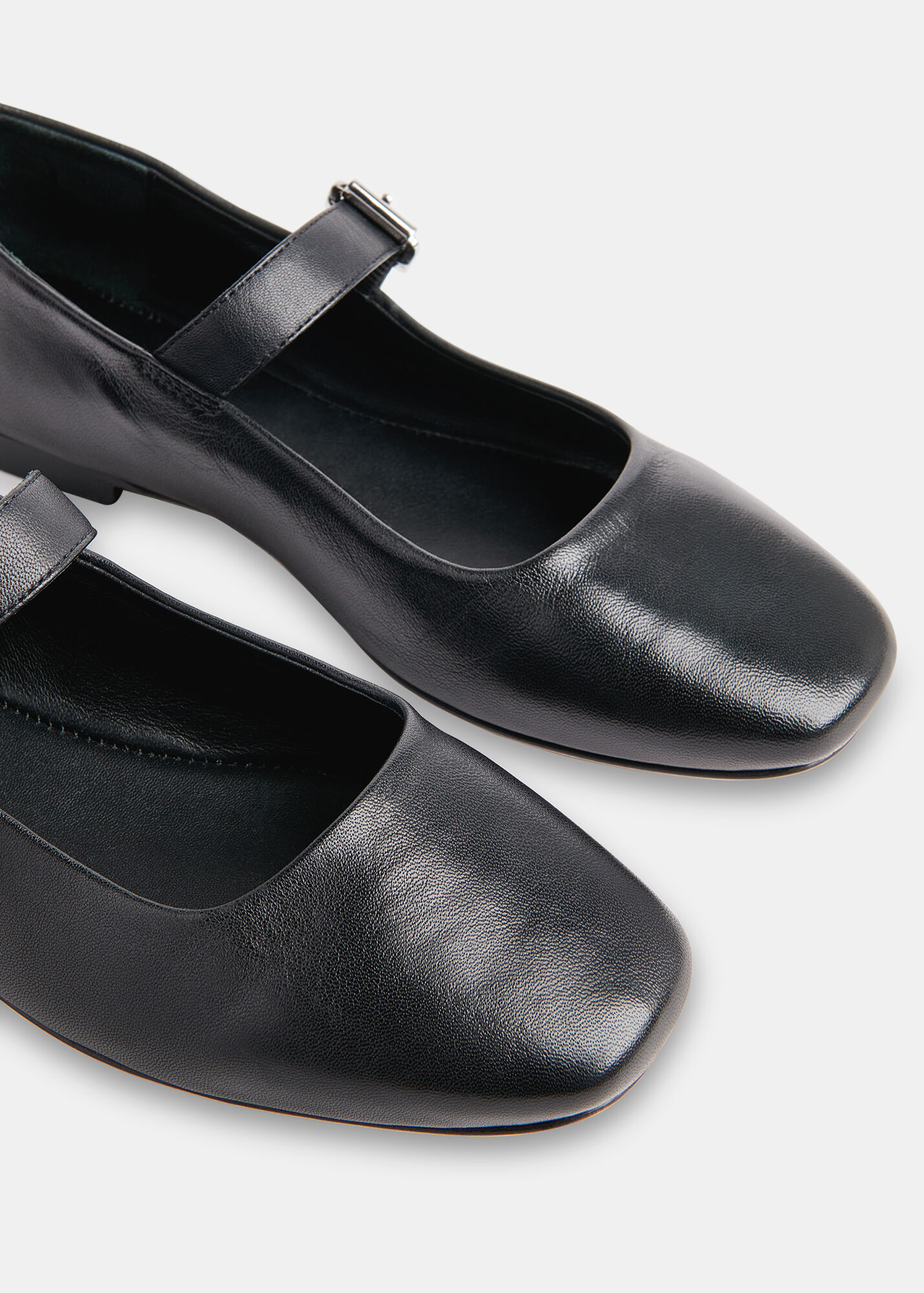 Women's Black Leather Ballet Pumps | Whistles UK
