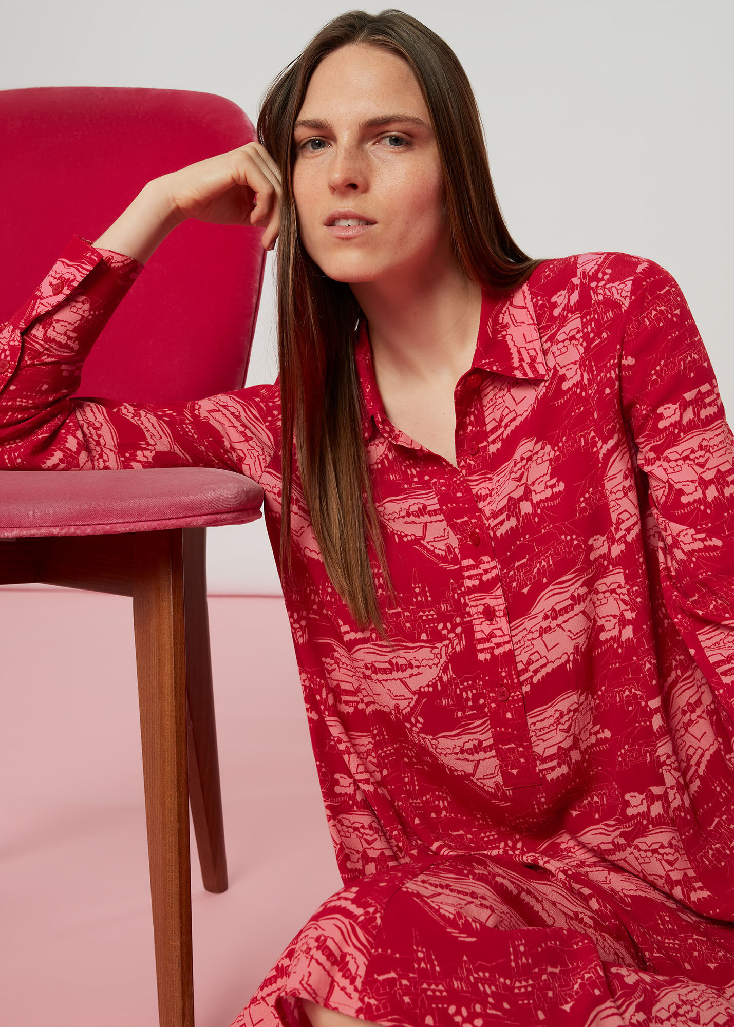 Multicolour Field Print Dress | WHISTLES | Whistles UK