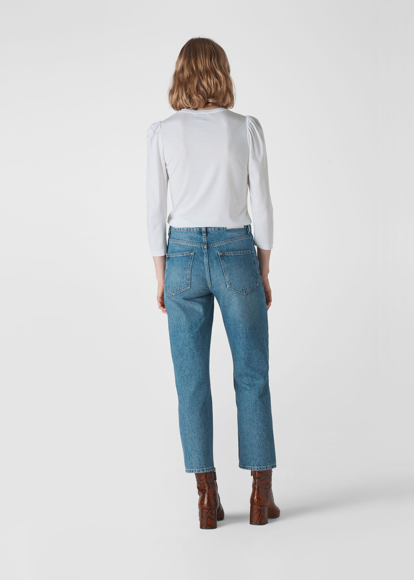 White Puff Sleeve Top | WHISTLES | Whistles UK