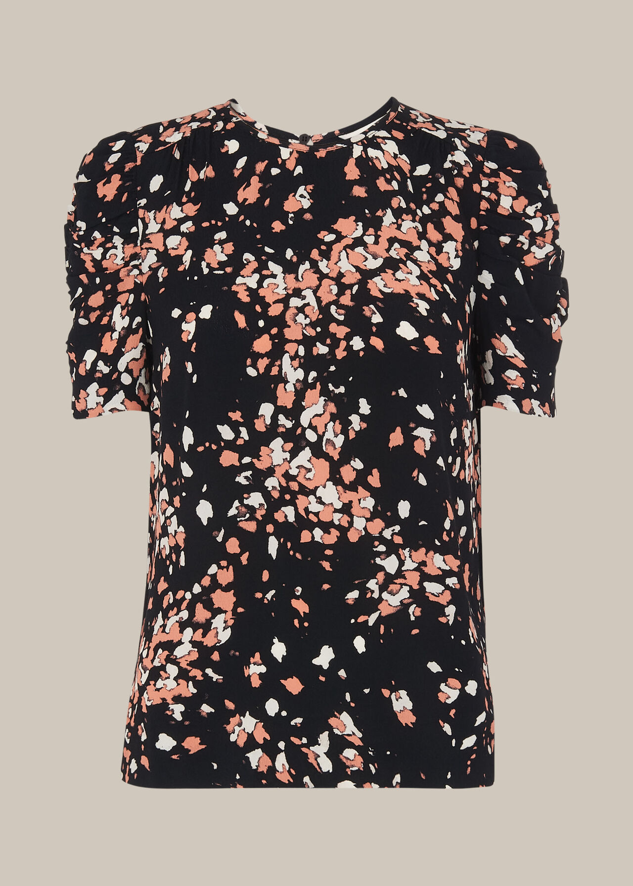 Navy/Multi Mottled Animal Nelly Top | WHISTLES