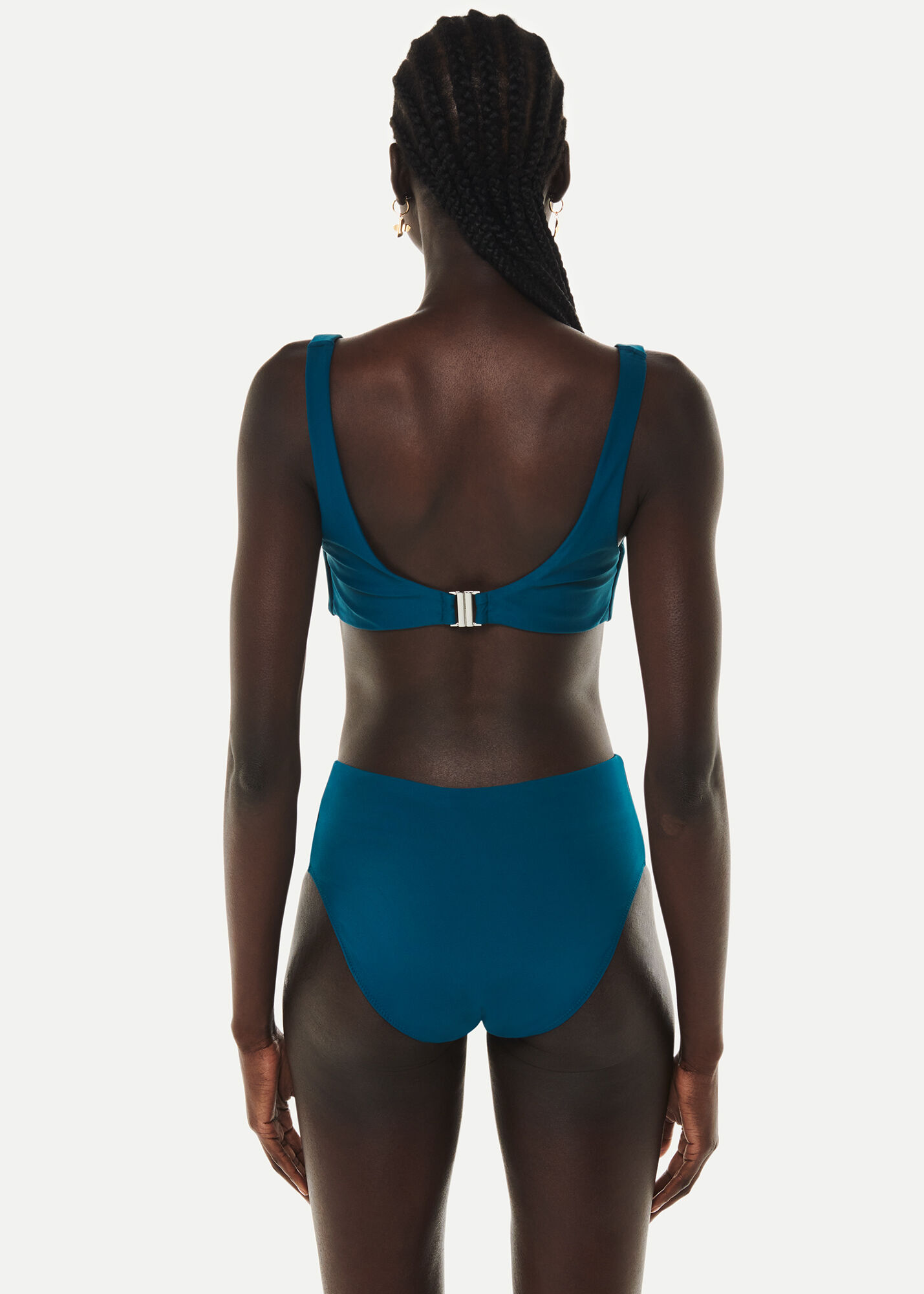 Teal Twist Front Bikini Top | WHISTLES | Whistles UK
