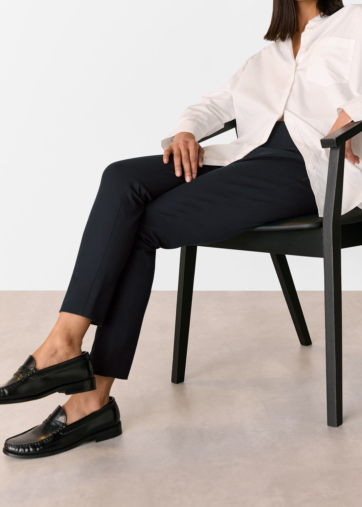 Navy Super Stretch Trouser | WHISTLES | Whistles UK