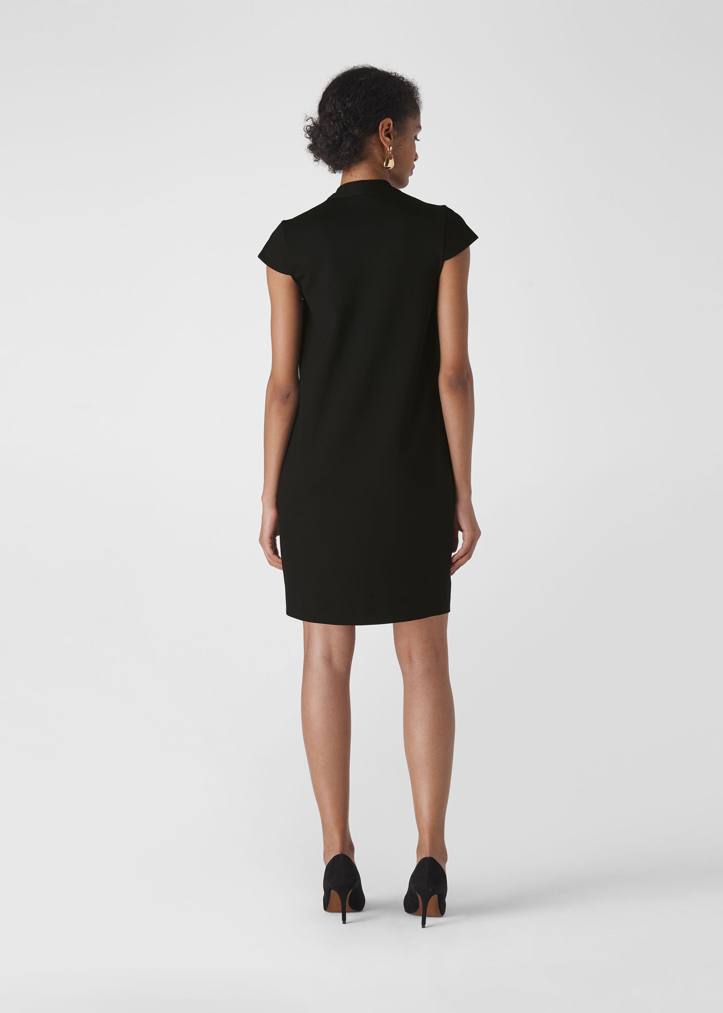 Black Ponte Jersey Paige Dress | WHISTLES | Whistles UK