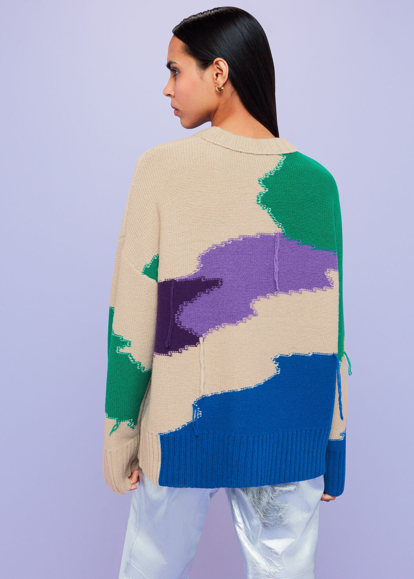 Multicolour Brushmark Wool Blend Knit | WHISTLES | Whistles UK