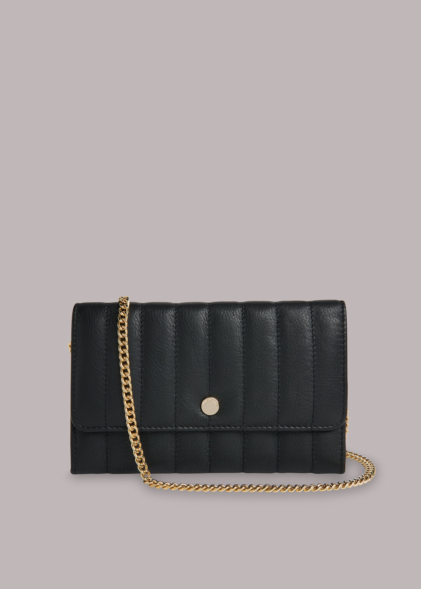 Black Elly Quilted Chain Purse | WHISTLES | Whistles UK