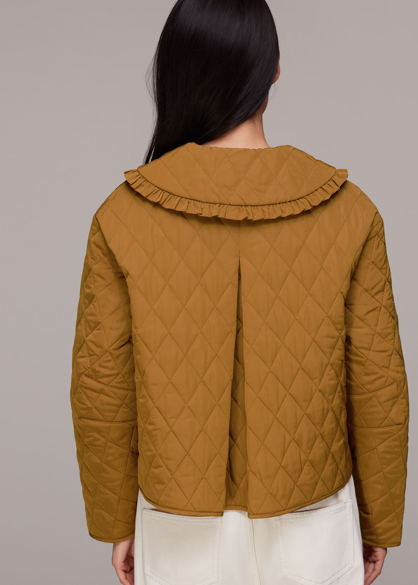 Tobacco Collar Detail Quilted Jacket | WHISTLES