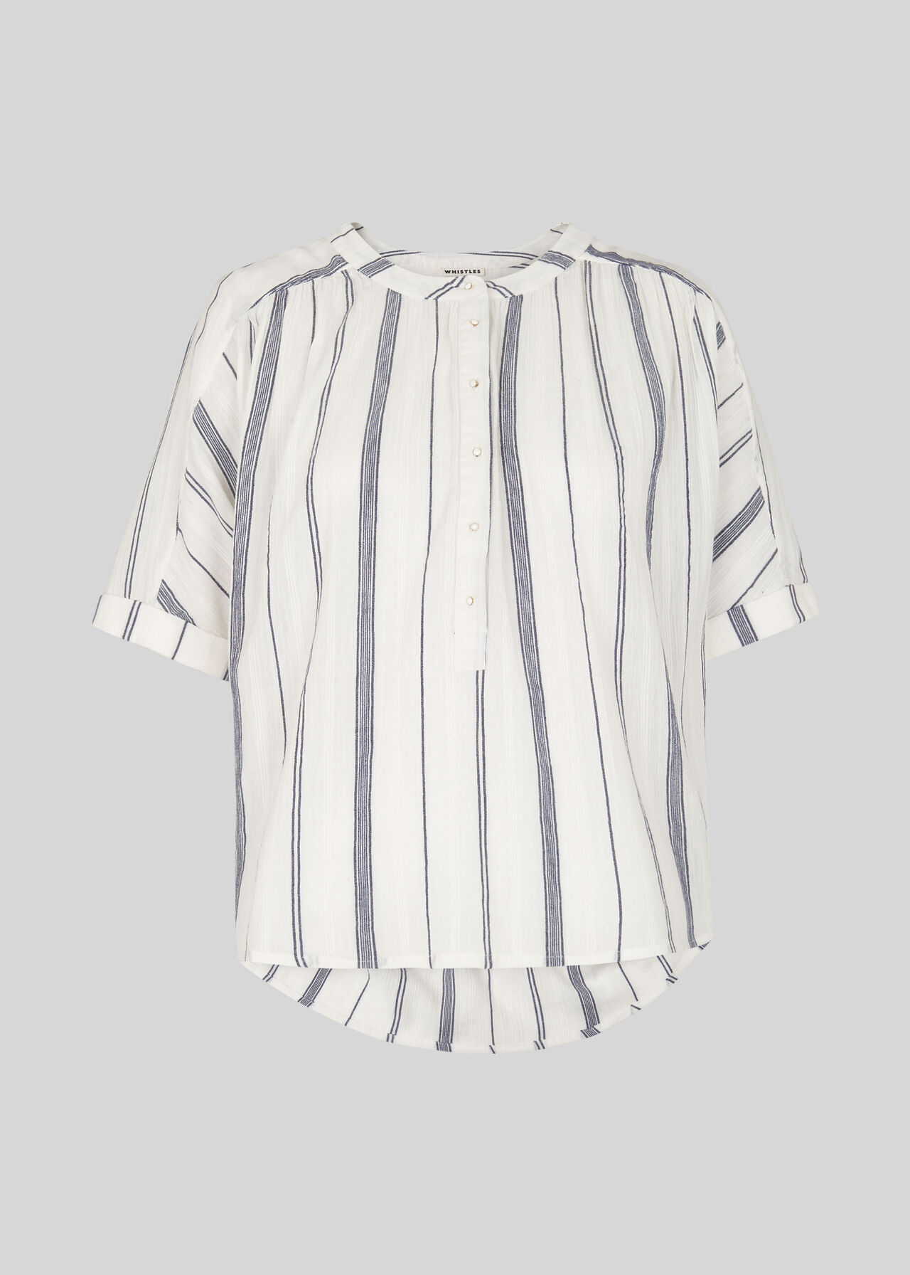 Multi Stripe Paula Blouse, White/Multi | WHISTLES