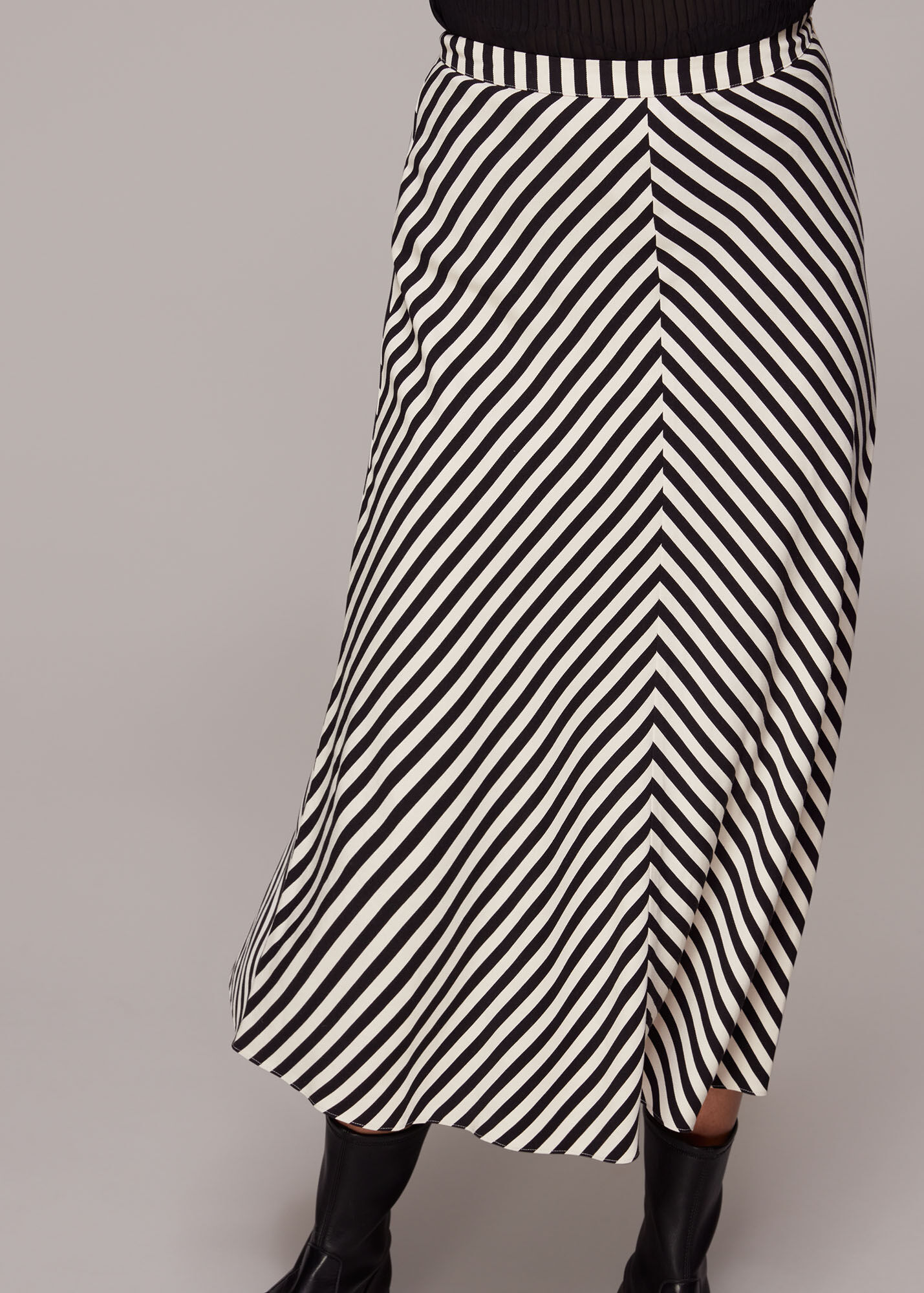 Multicolour Diagonal Stripe Skirt | WHISTLES | Whistles UK