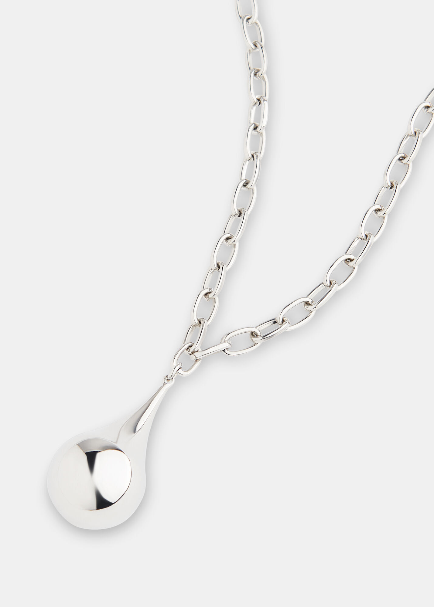 Silver Chunky Teardrop Chain | WHISTLES | Whistles UK