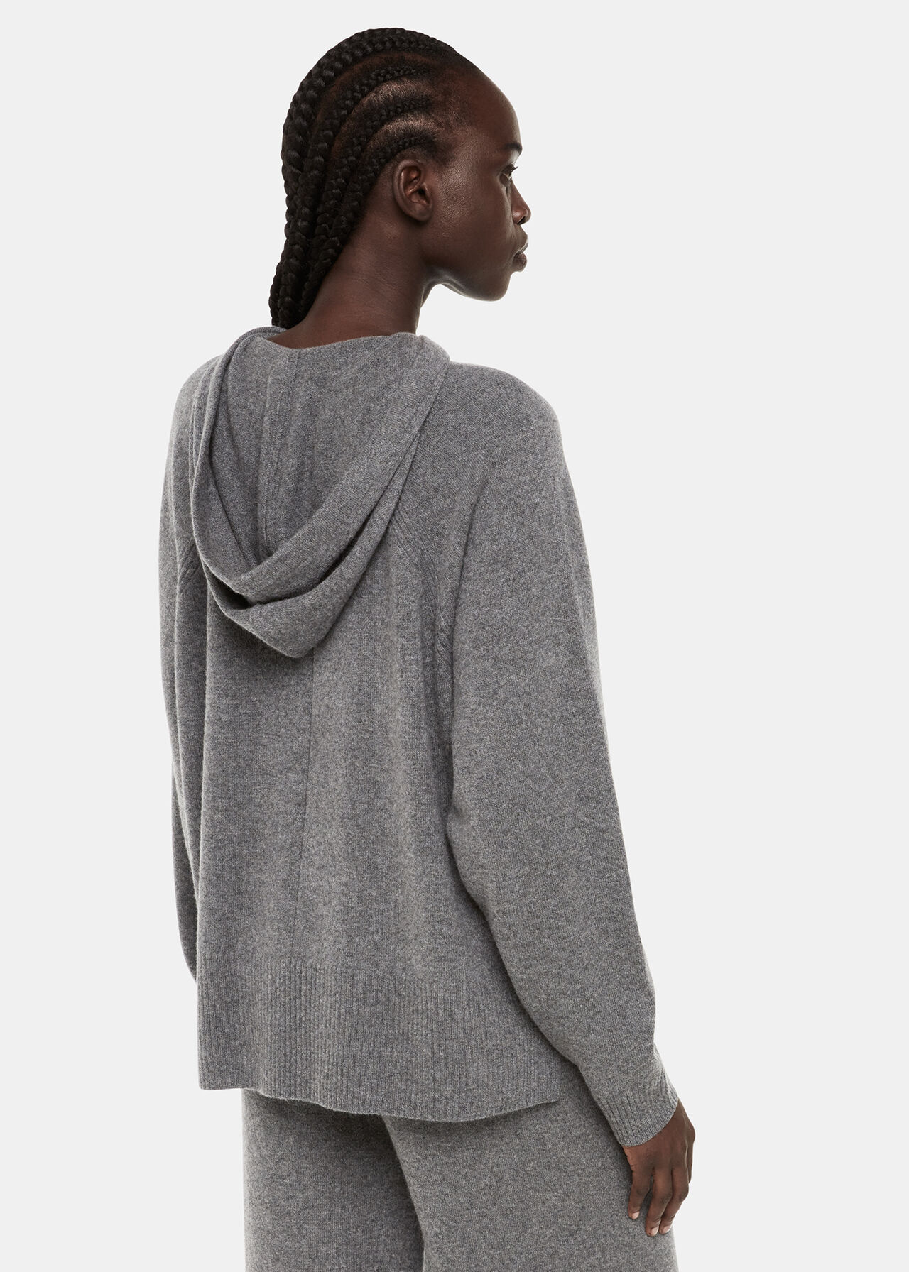 Grey Cashmere Hoodie | WHISTLES