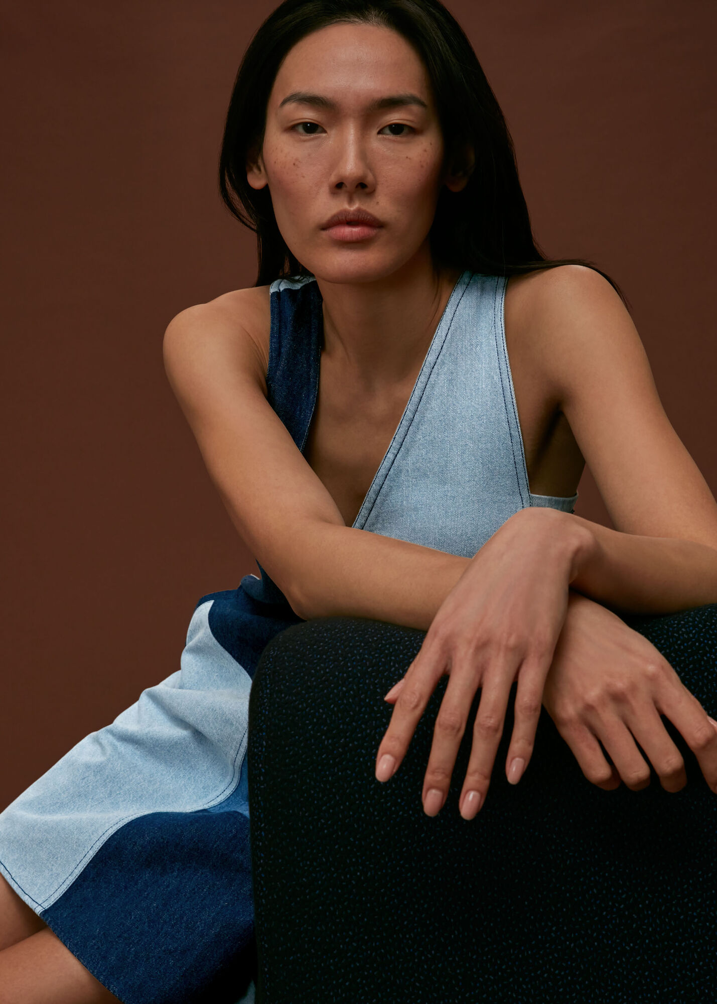 Denim Patchwork Denim Dress | WHISTLES | Whistles UK