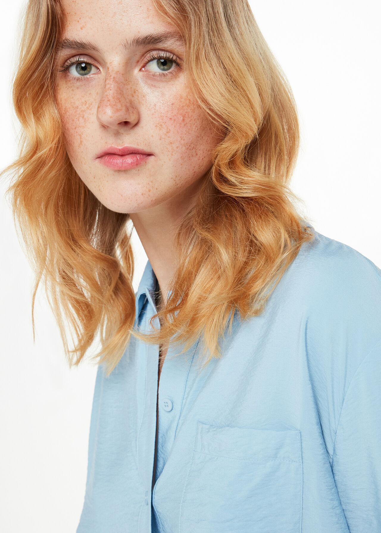 Pale Blue Nicky Relaxed Shirt | WHISTLES