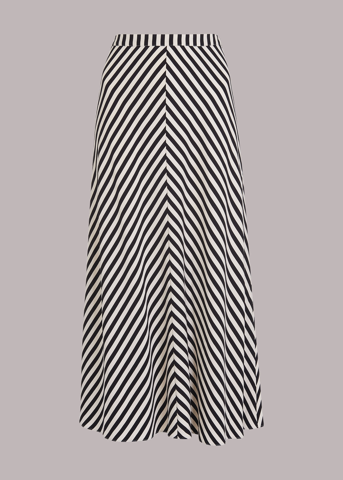 Multicolour Diagonal Stripe Skirt | WHISTLES | Whistles UK