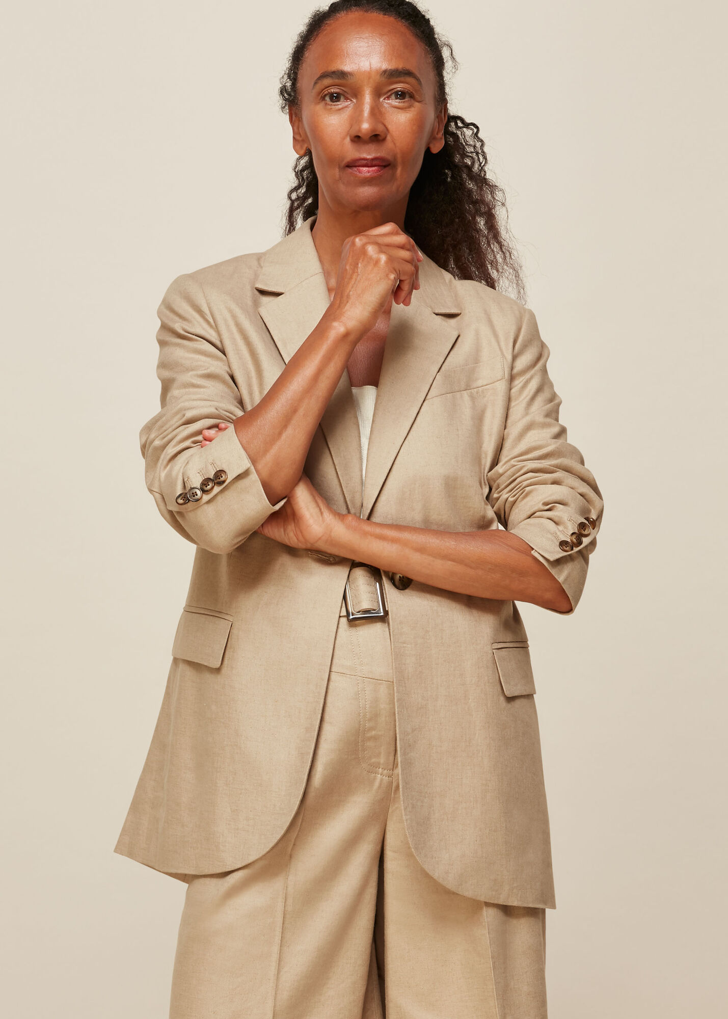 Neutral Tailored Neutral Jacket | WHISTLES | Whistles UK