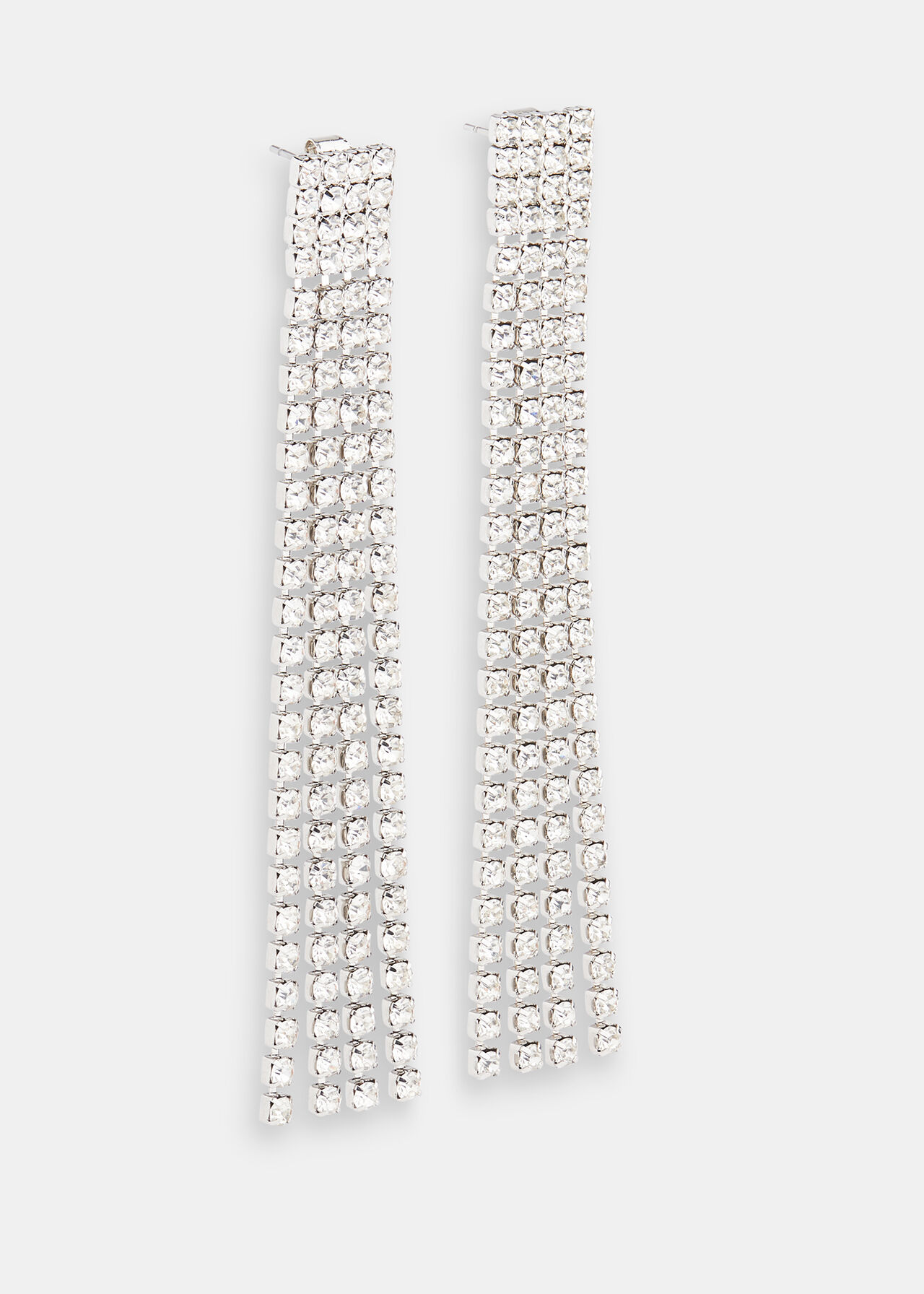 Silver Diamante Drop Earring | WHISTLES