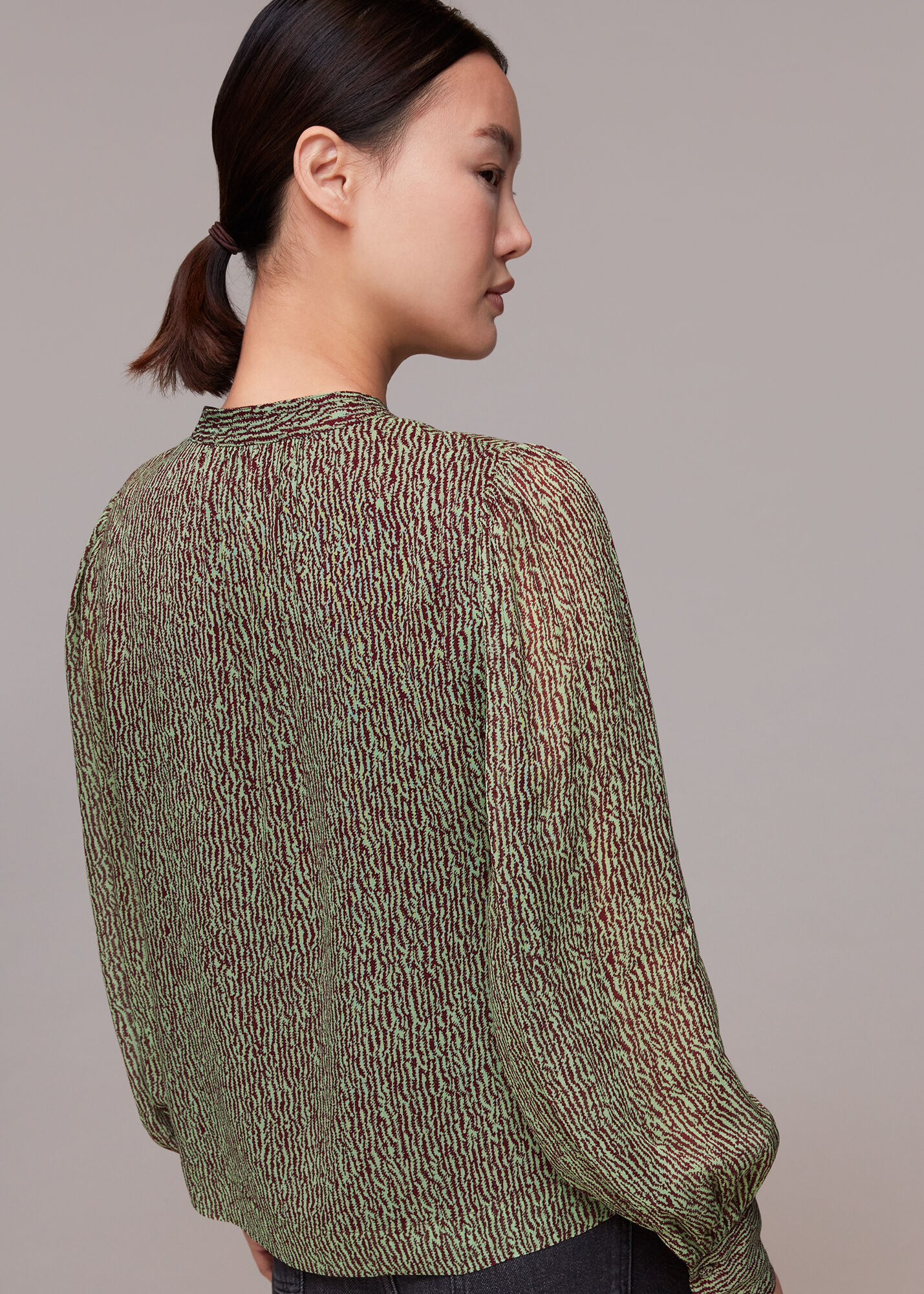 Multicolour Charlotte Maze Print Blouse | WHISTLES | Whistles UK