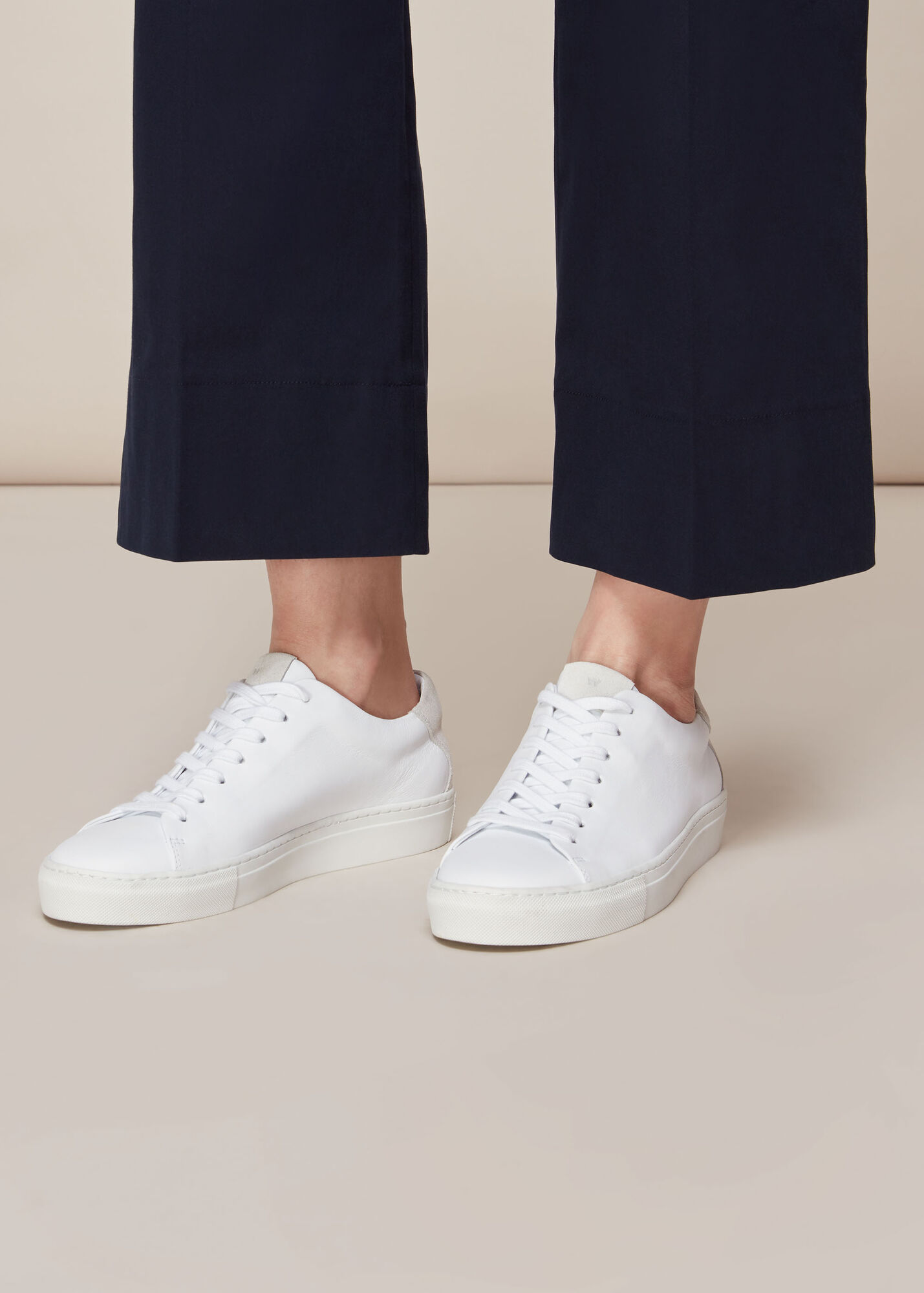 White Raife Minimal Trainer | WHISTLES | Whistles UK