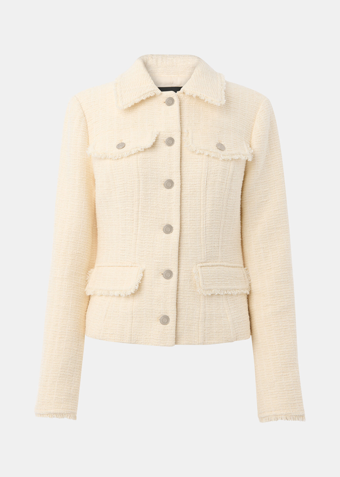 Ivory Lucie Boucle Jacket | WHISTLES | Whistles UK