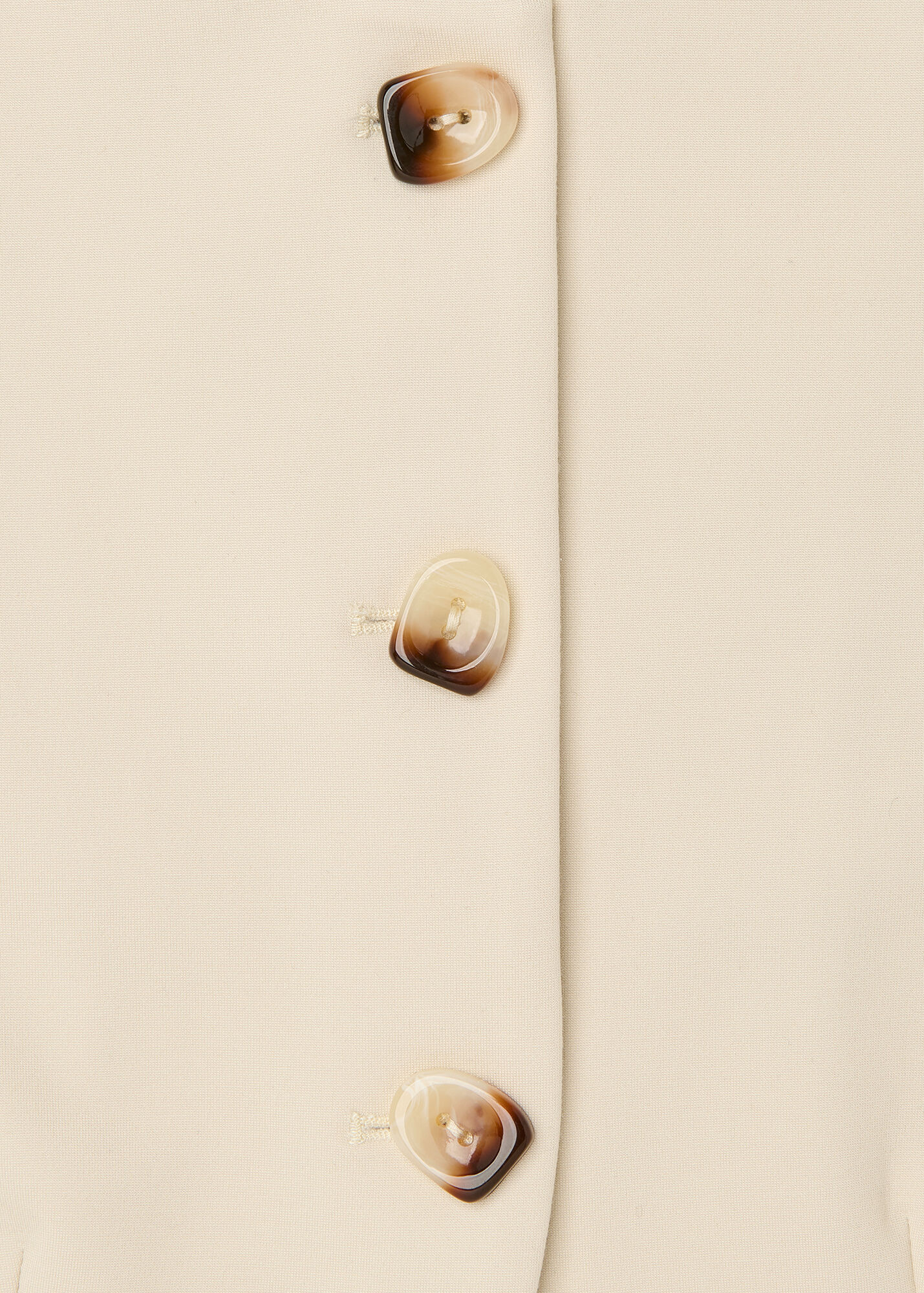 Ivory Anne Ponte Button Jacket | WHISTLES | Whistles UK