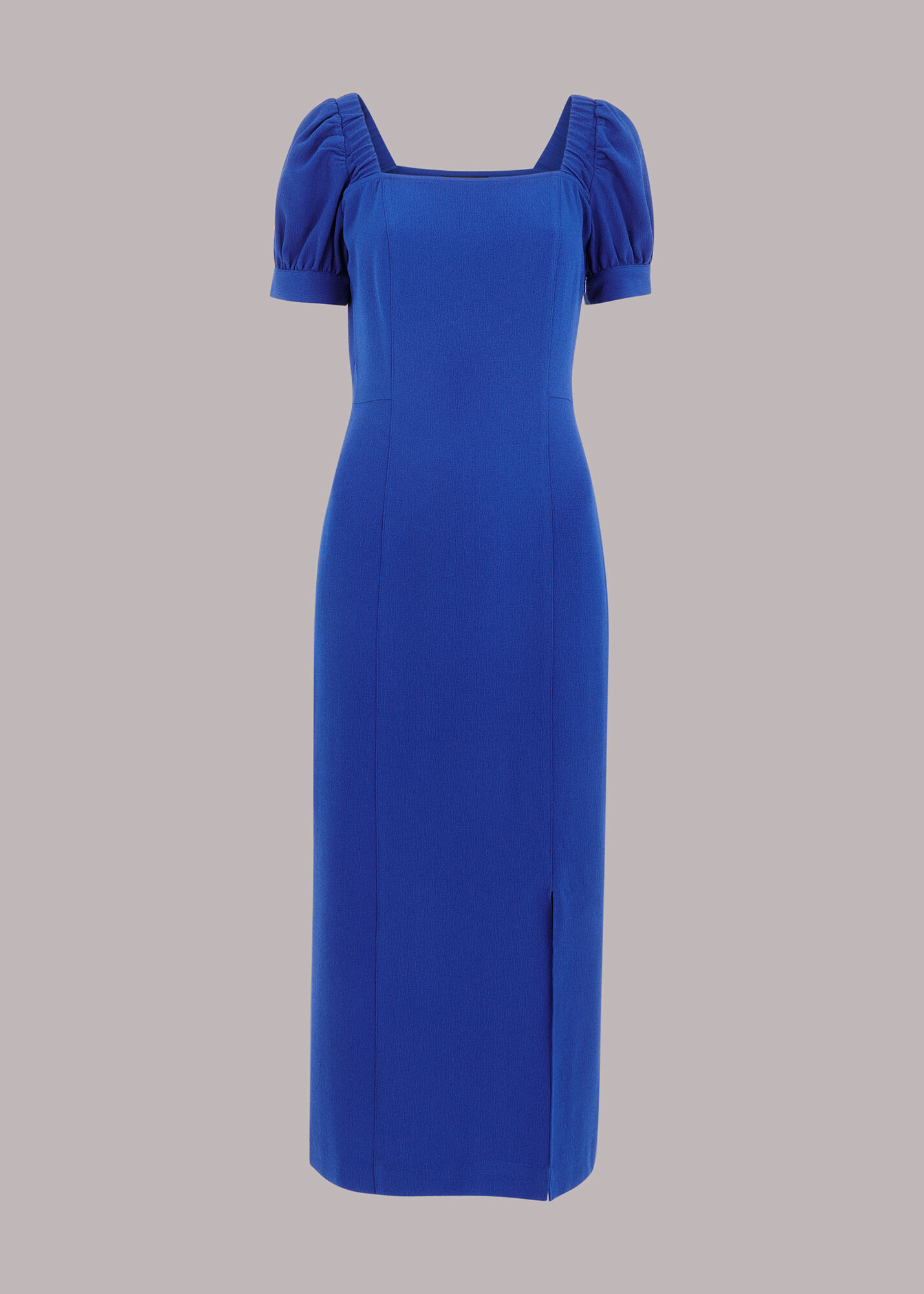 Blue Amber Textured Midi Dress | WHISTLES | Whistles UK