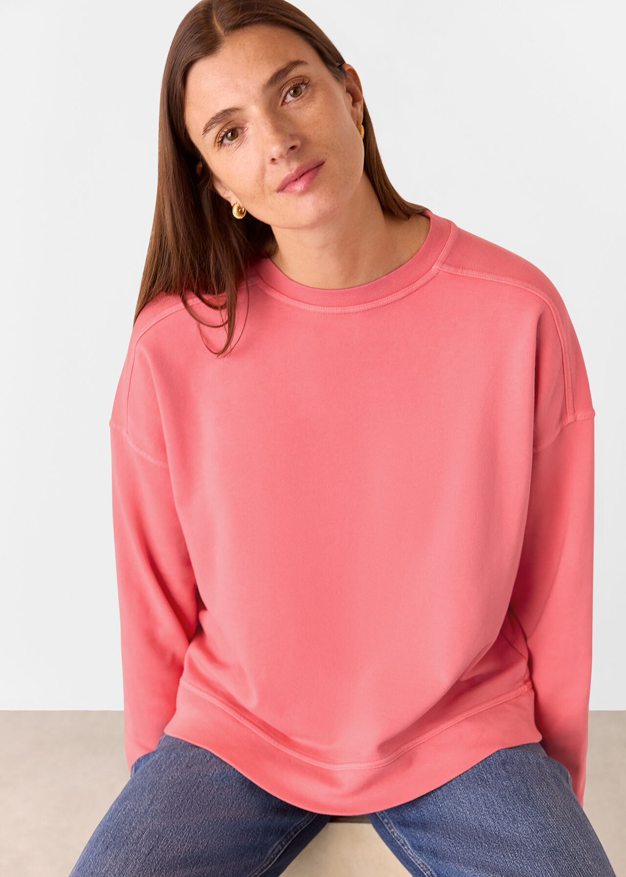 Pink Relaxed Sweat | WHISTLES | Whistles US