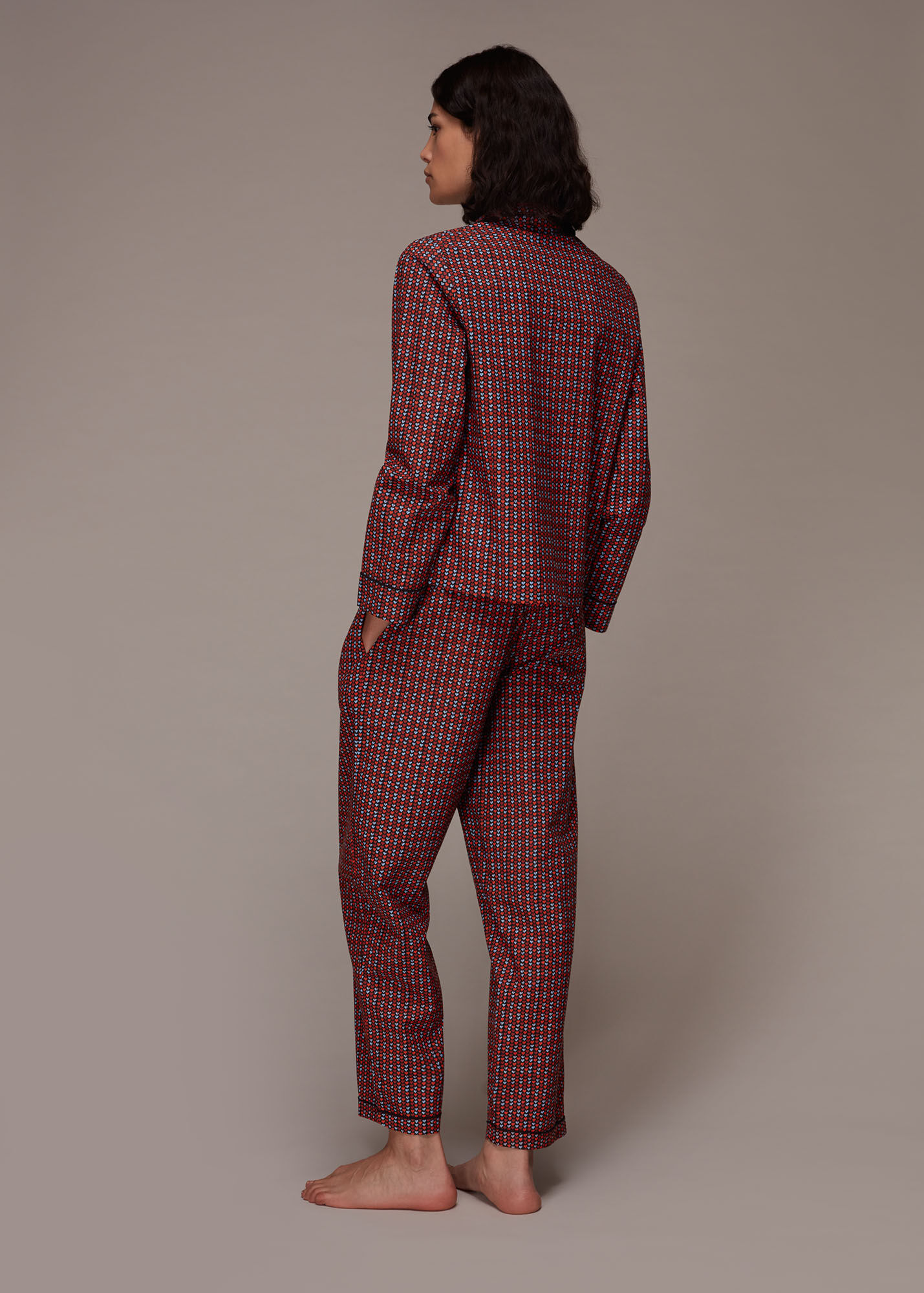 Heart Print Cotton Pyjamas | Whistles UK