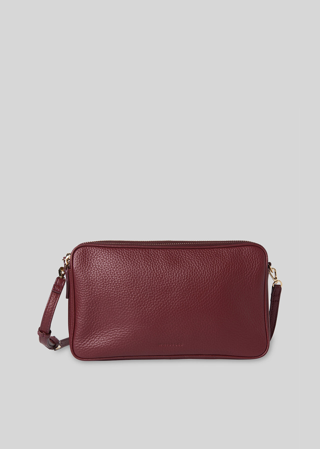 Plum Cornelia Triple Zip Bag | WHISTLES | Whistles UK