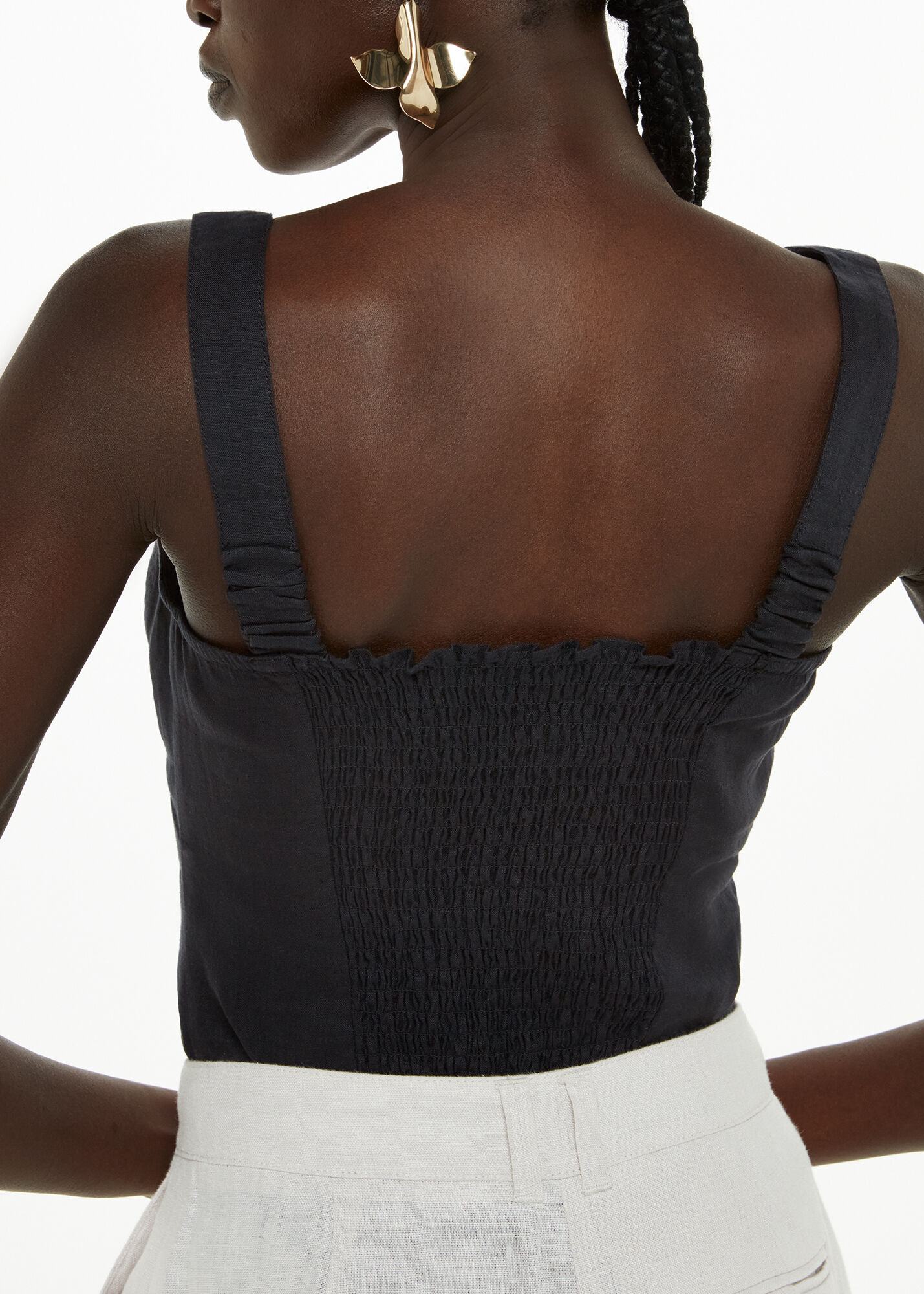 Black Lola Bustier Top | WHISTLES | Whistles UK