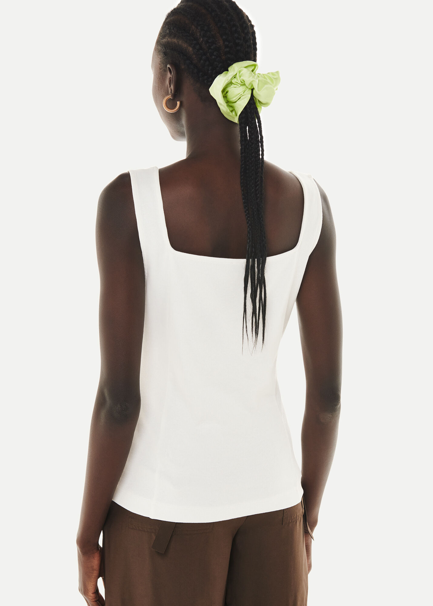 White Square Neck Tank | WHISTLES | Whistles UK
