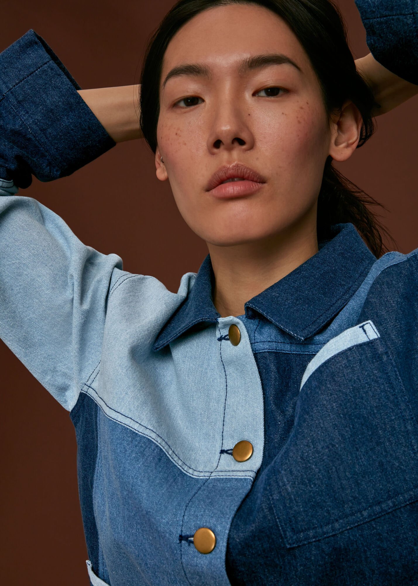 Denim Patchwork Denim Jacket | WHISTLES | Whistles UK