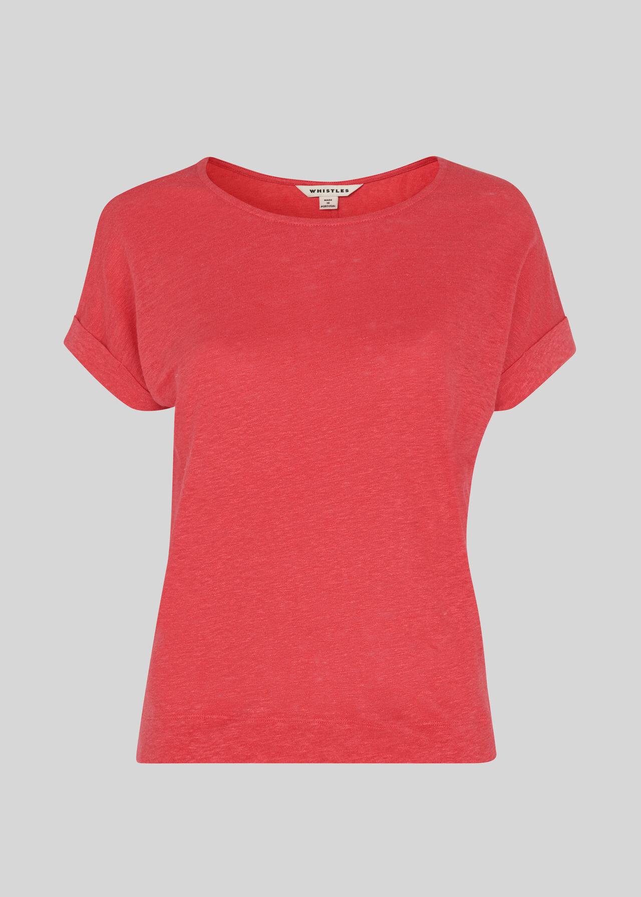 Coral Relaxed Linen Tee | WHISTLES