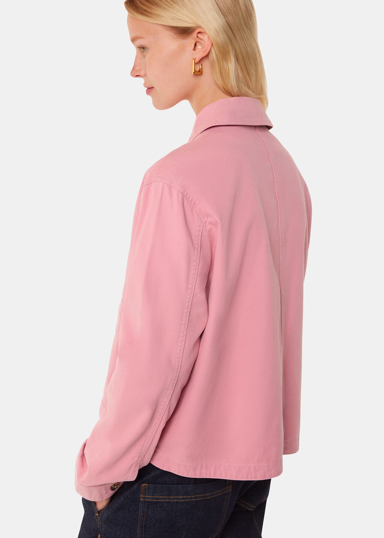 Dusty Pink Marie Casual Jacket | WHISTLES | Whistles US