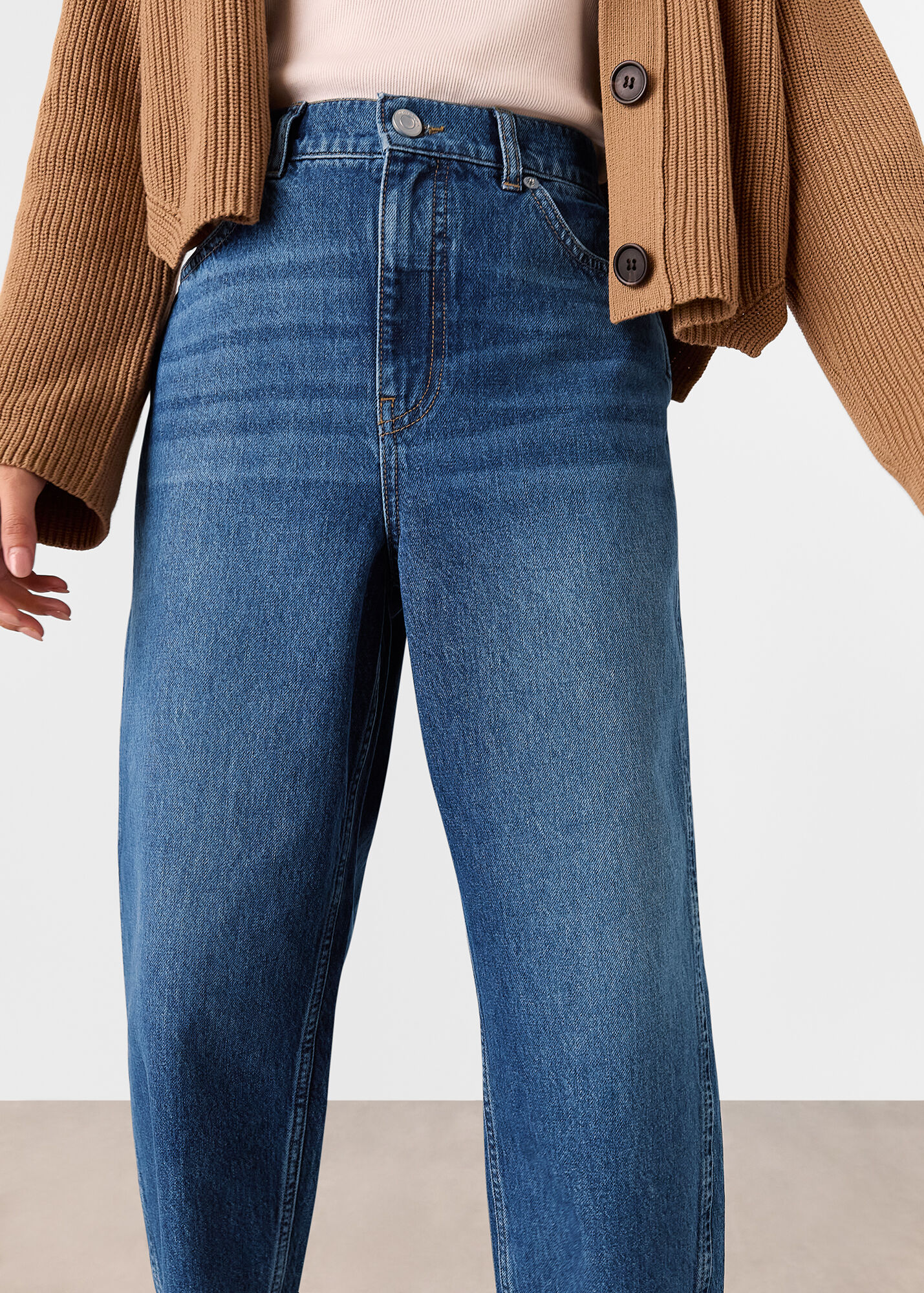Denim Authentic Barrel Leg Jean | WHISTLES | Whistles ROW