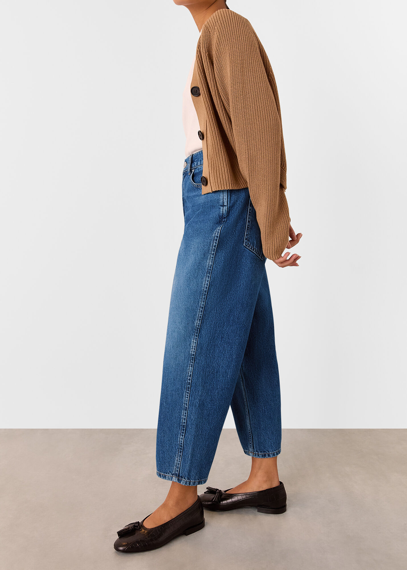 Denim Authentic Barrel Leg Jean | WHISTLES | Whistles ROW