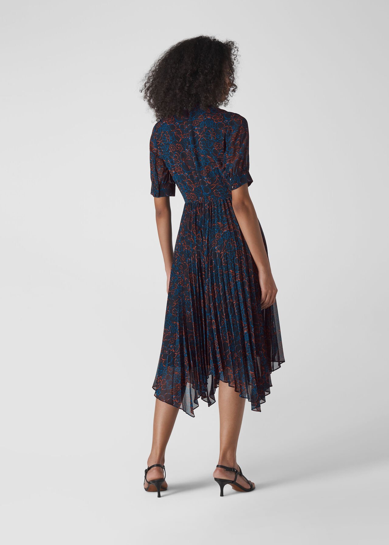 Outline Flower Midi Dress