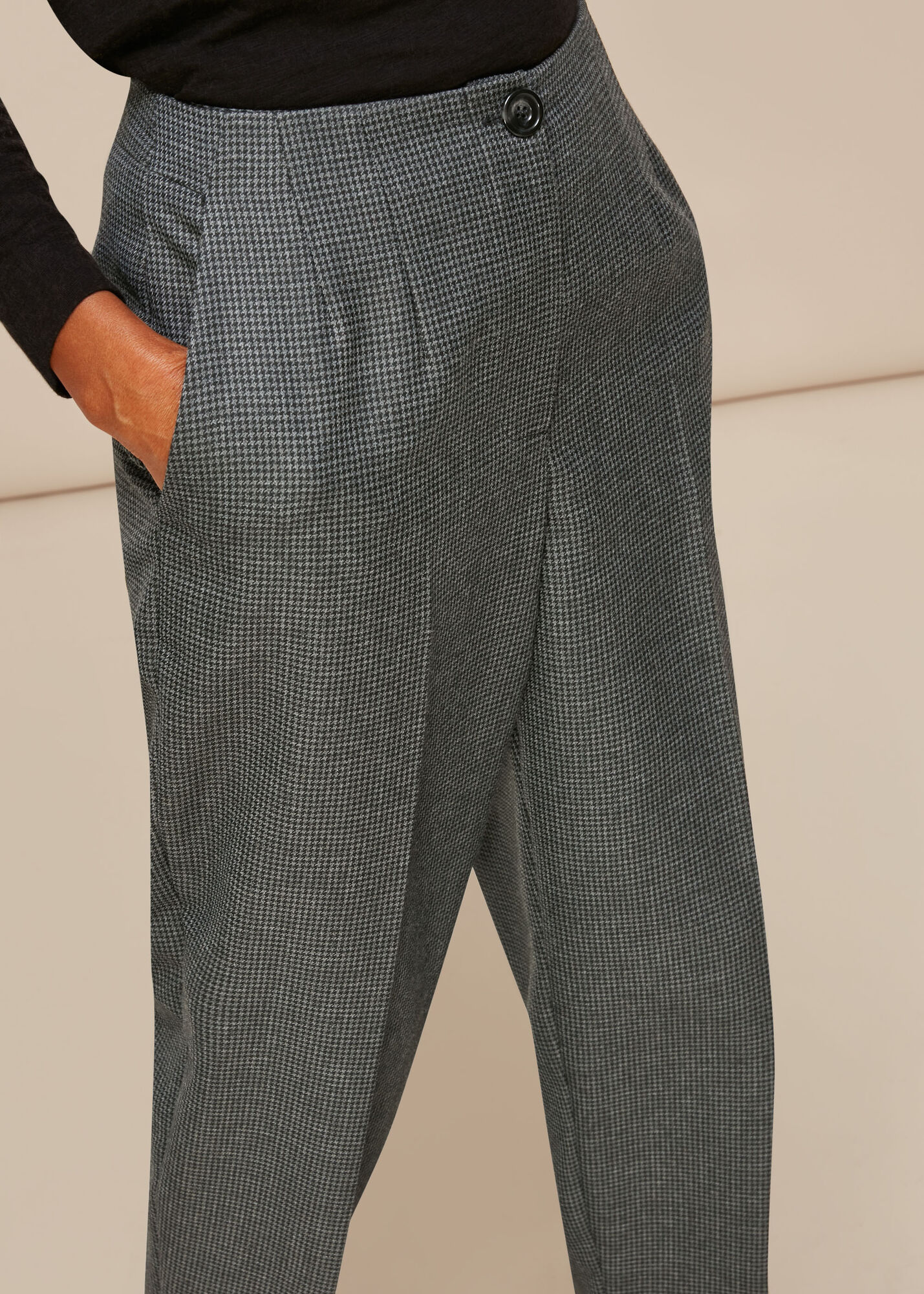 Multicolour Anita Easy Check Trouser | WHISTLES | Whistles UK