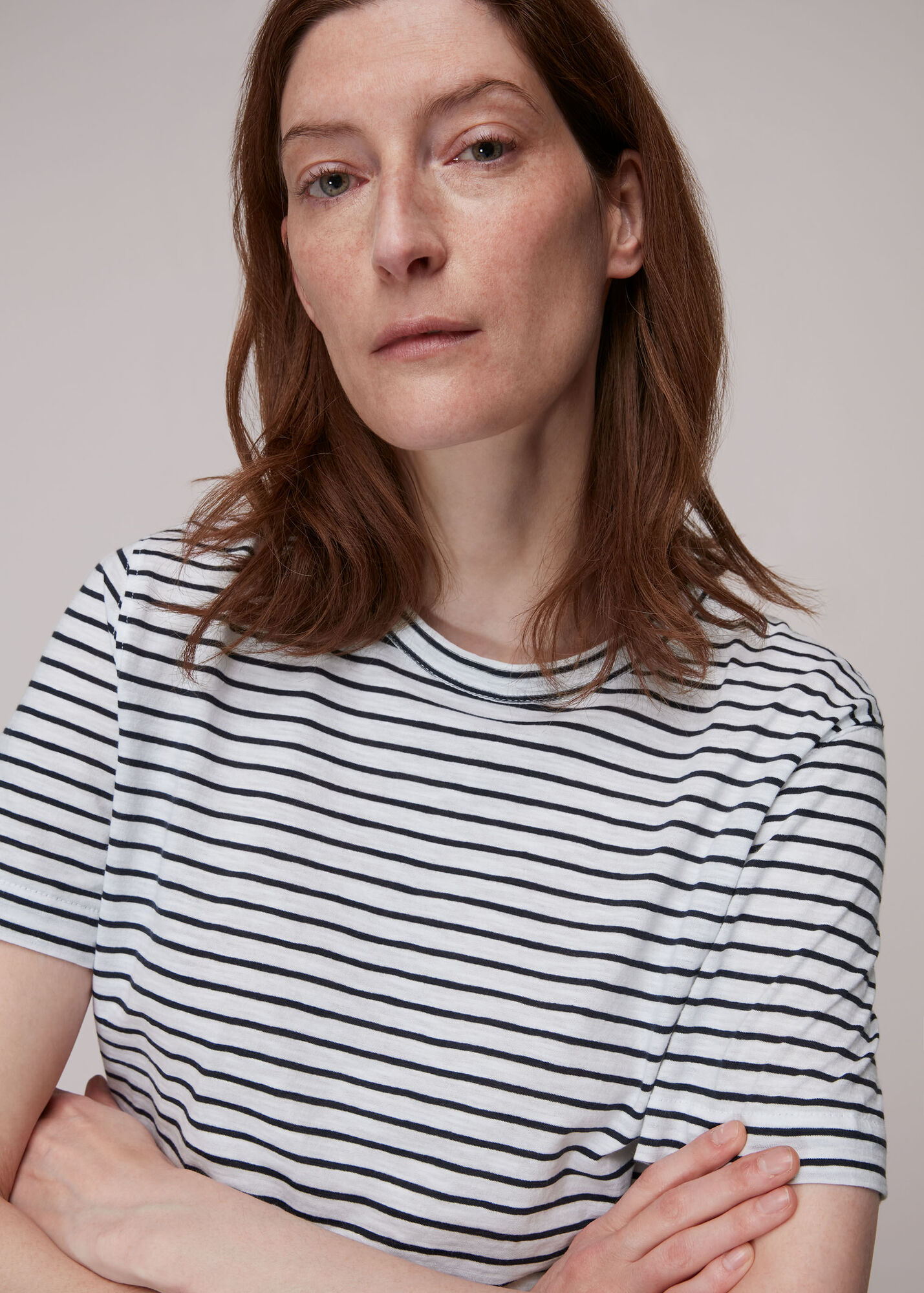 Navy/Multi Emily Ultimate Stripe Tshirt | WHISTLES
