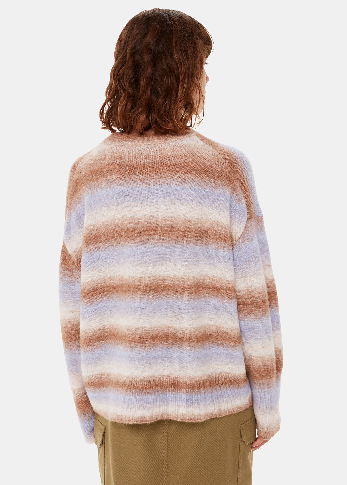 Multicolour Space Dyed Alpaca Crew Neck | WHISTLES | Whistles UK