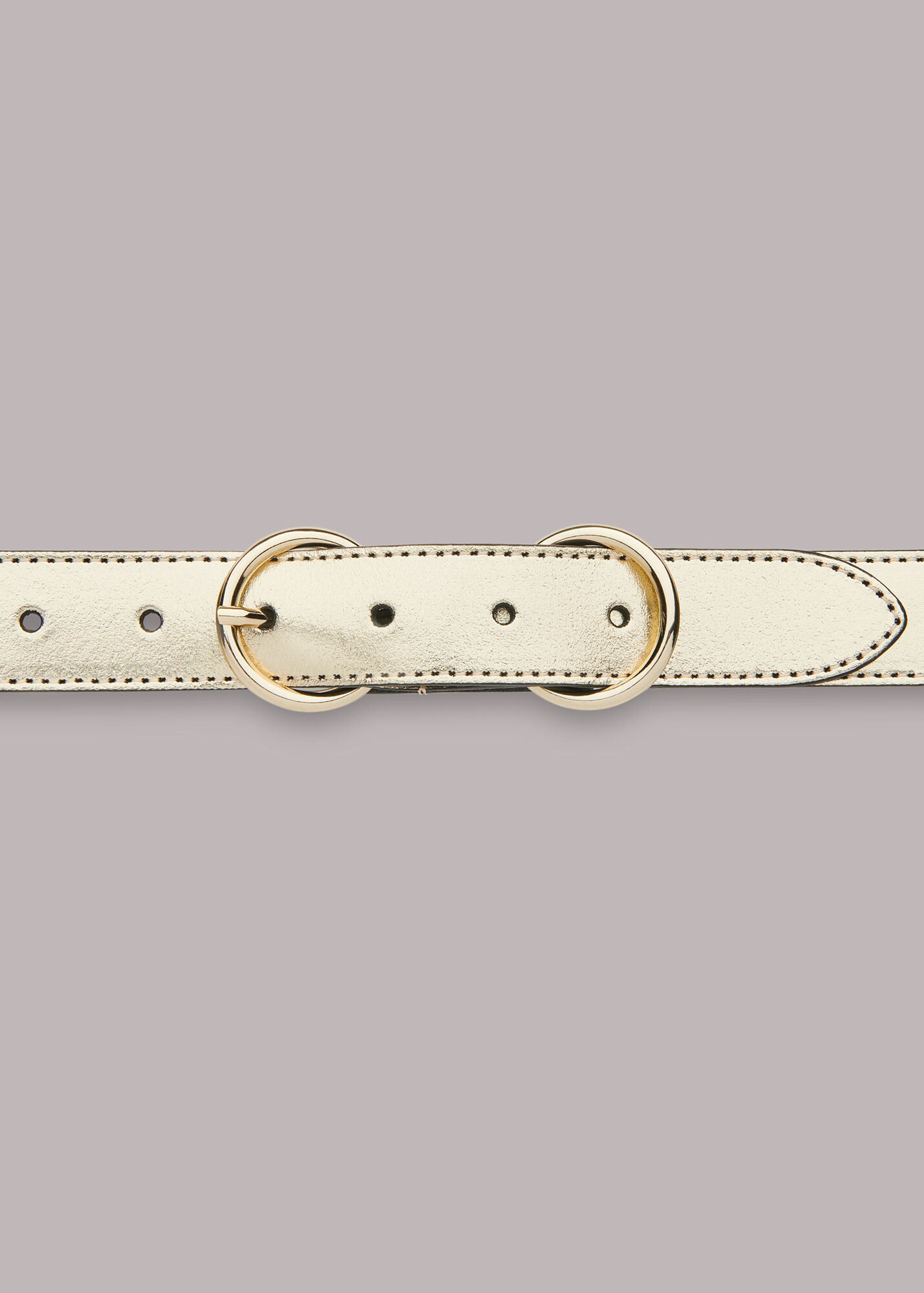 Pewter Double Ring Buckle Belt | WHISTLES