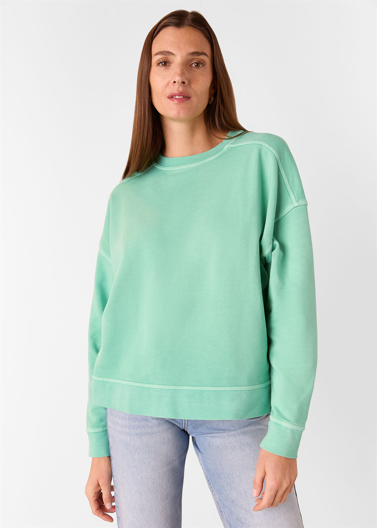 Green Relaxed Sweat | WHISTLES | Whistles US