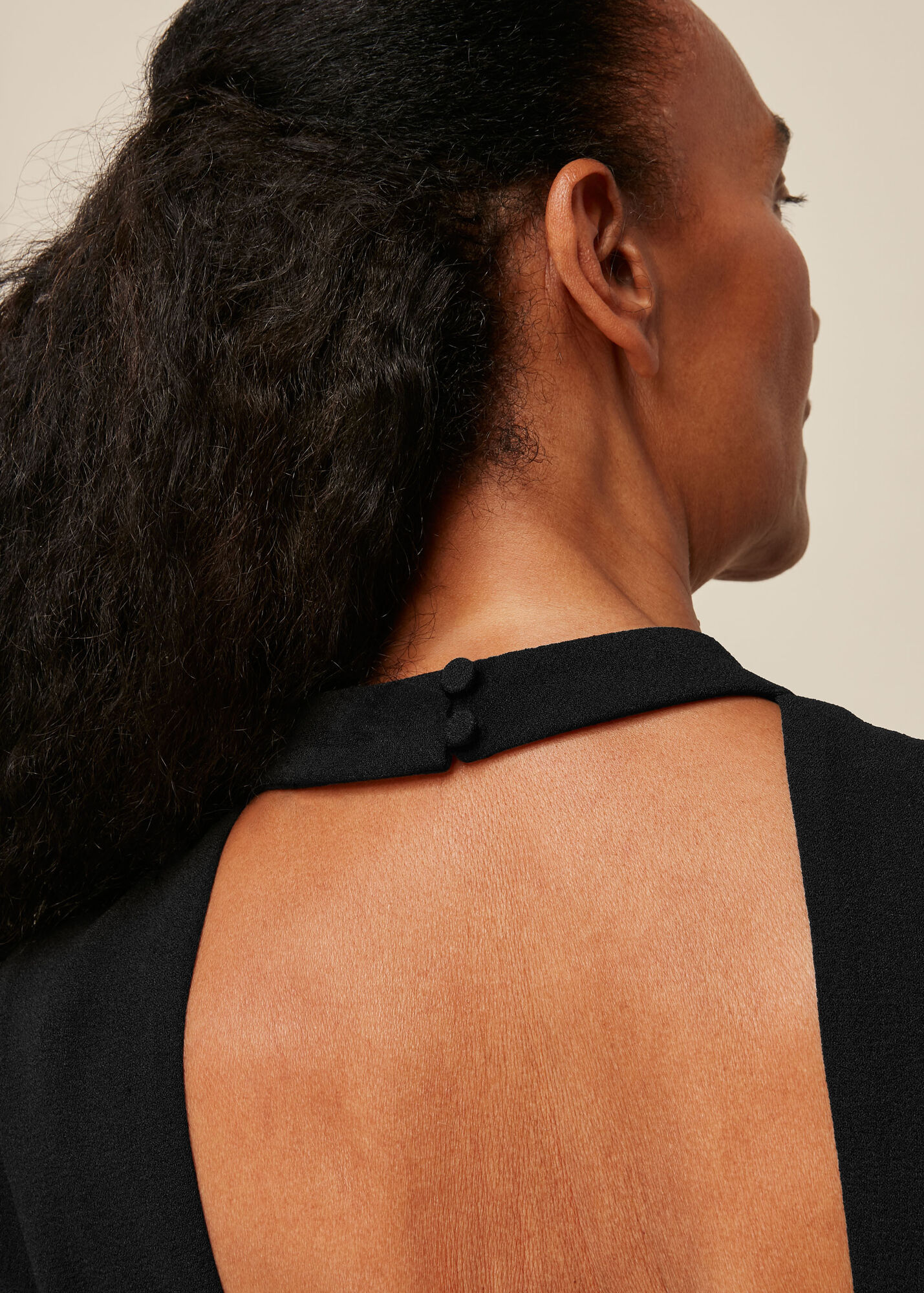 Black High Neck Textured Dress | WHISTLES | Whistles UK