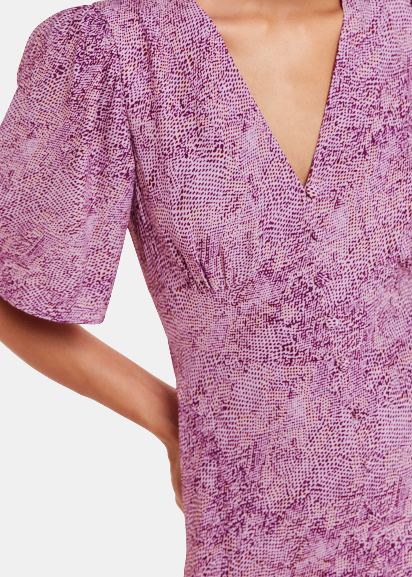 Pink/Multi Diagonal Snake Midi Dress | WHISTLES