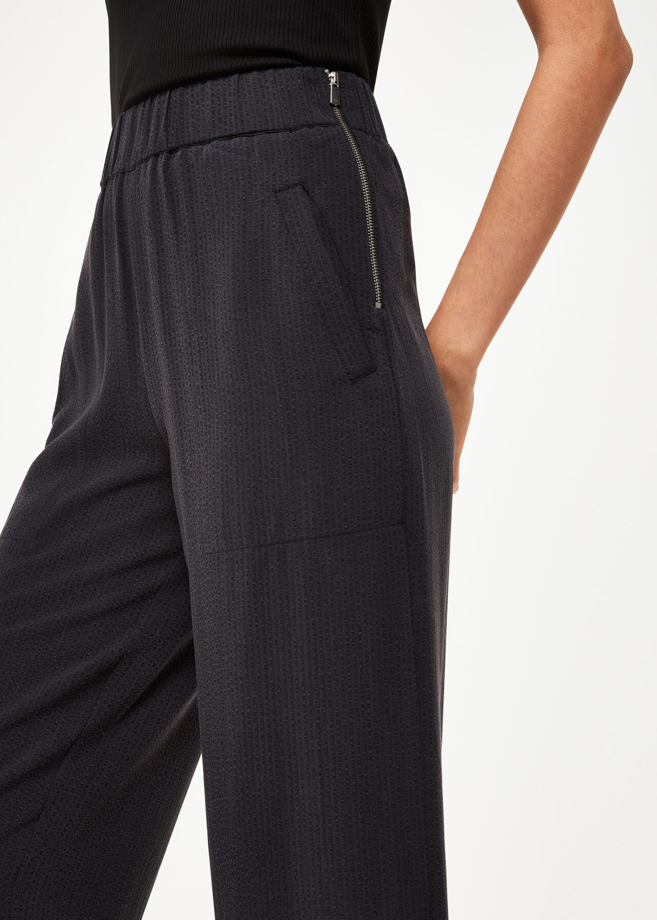 Black Jade Side Zip Trouser | WHISTLES | Whistles