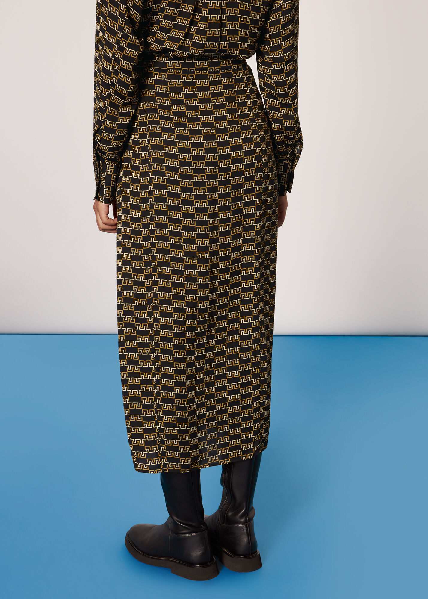 Black/Multi Tangle Check Skirt | WHISTLES | Whistles UK