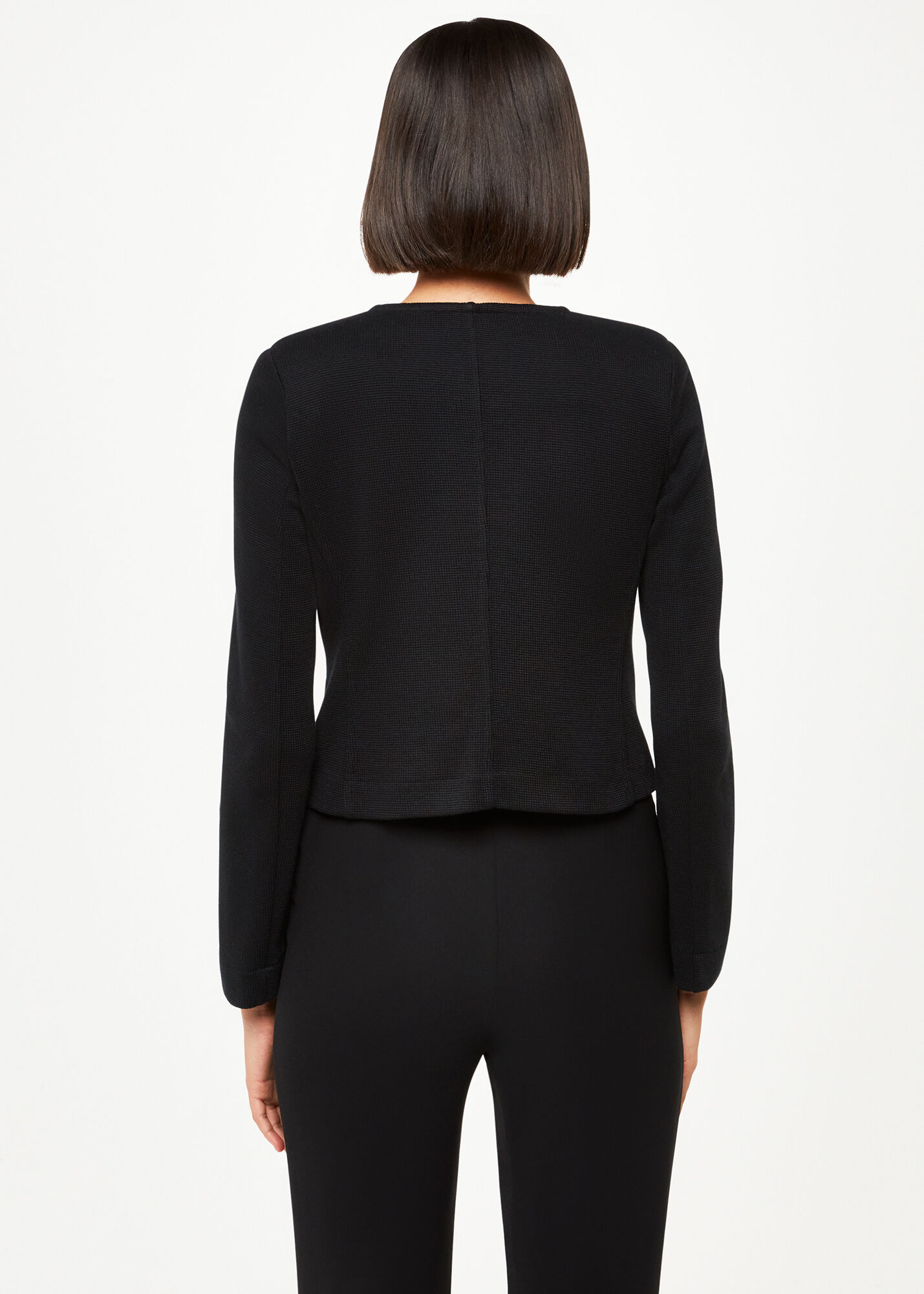 Women's Black Collarless Tailored Jacket | Whistles UK