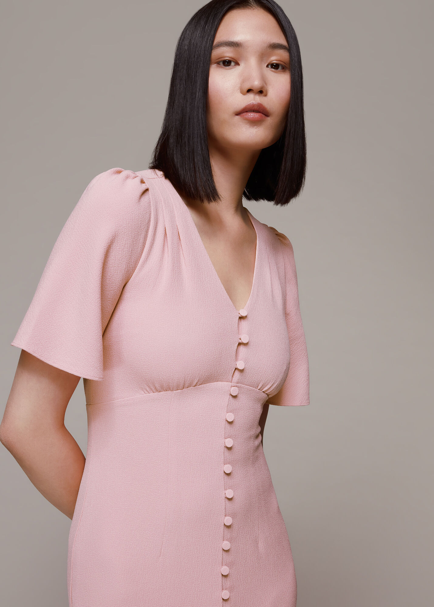 Pale Pink Molly Maxi Dress | WHISTLES | Whistles UK